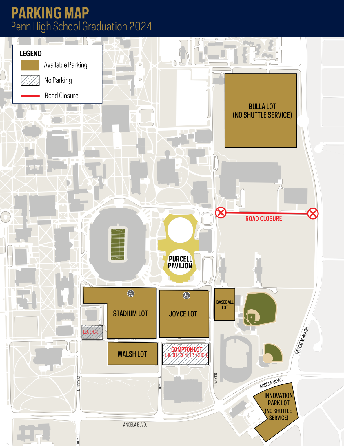 Commencement 2024 Parking & Other Patron Information - Penn High School